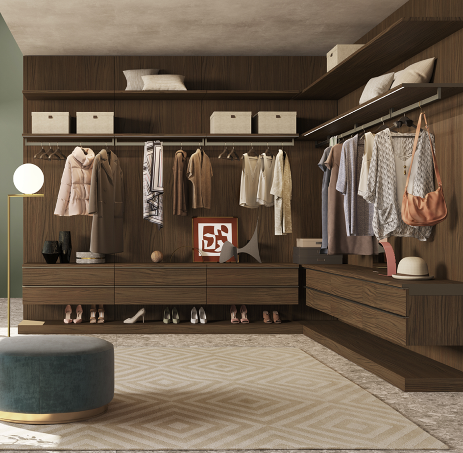A luxurious walk-in closet enhances your room and wardrobe! - Modern ...